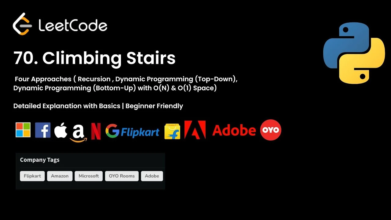 Climbing Stairs LeetCode 70 DP Solution FAANG Prep