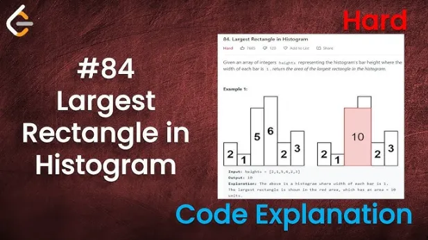 Largest Rectangle in Histogram LeetCode 84 Monotonic Stack